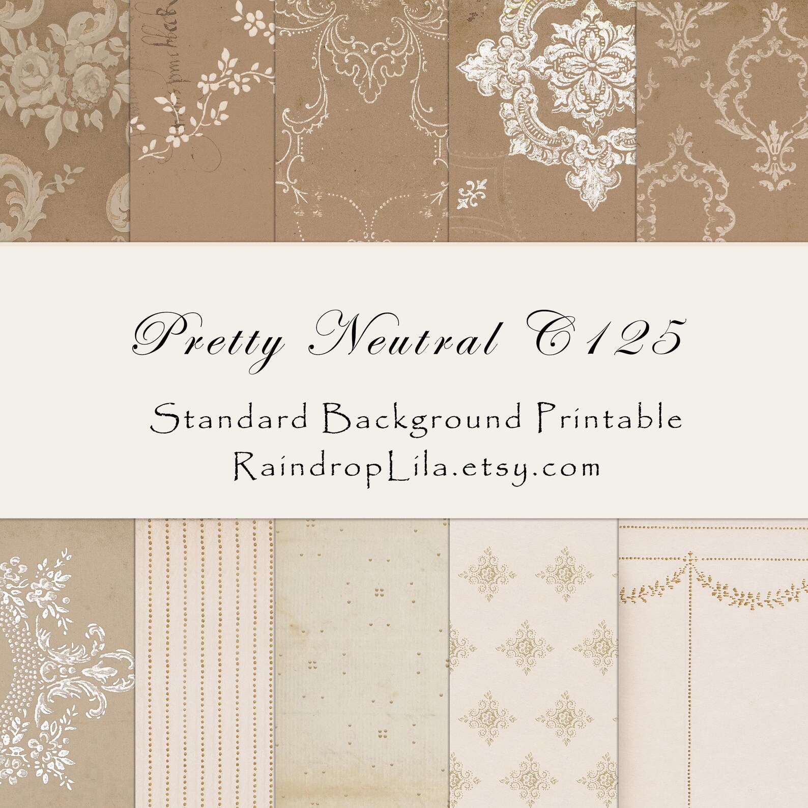 Pretty Neutral Standard Backgrounds C125, Scrapbook, Raindrop Lila Junk ...