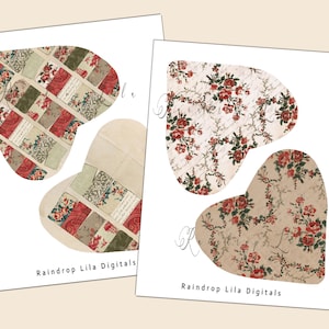 Heart Shaped Journal Printable, Rose Red Collection - INSTANT DOWNLOAD ...