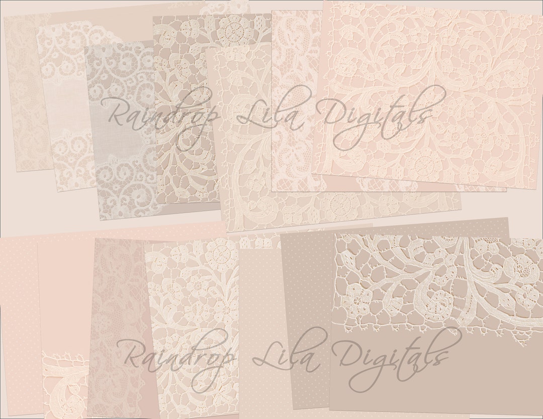 Doilies and Blush, Lacy Digital Paper for Junk Journaling - Etsy