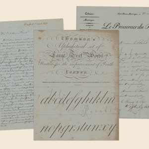 Blue Antique Document Paper Printable - Background Paper and Layouts ...