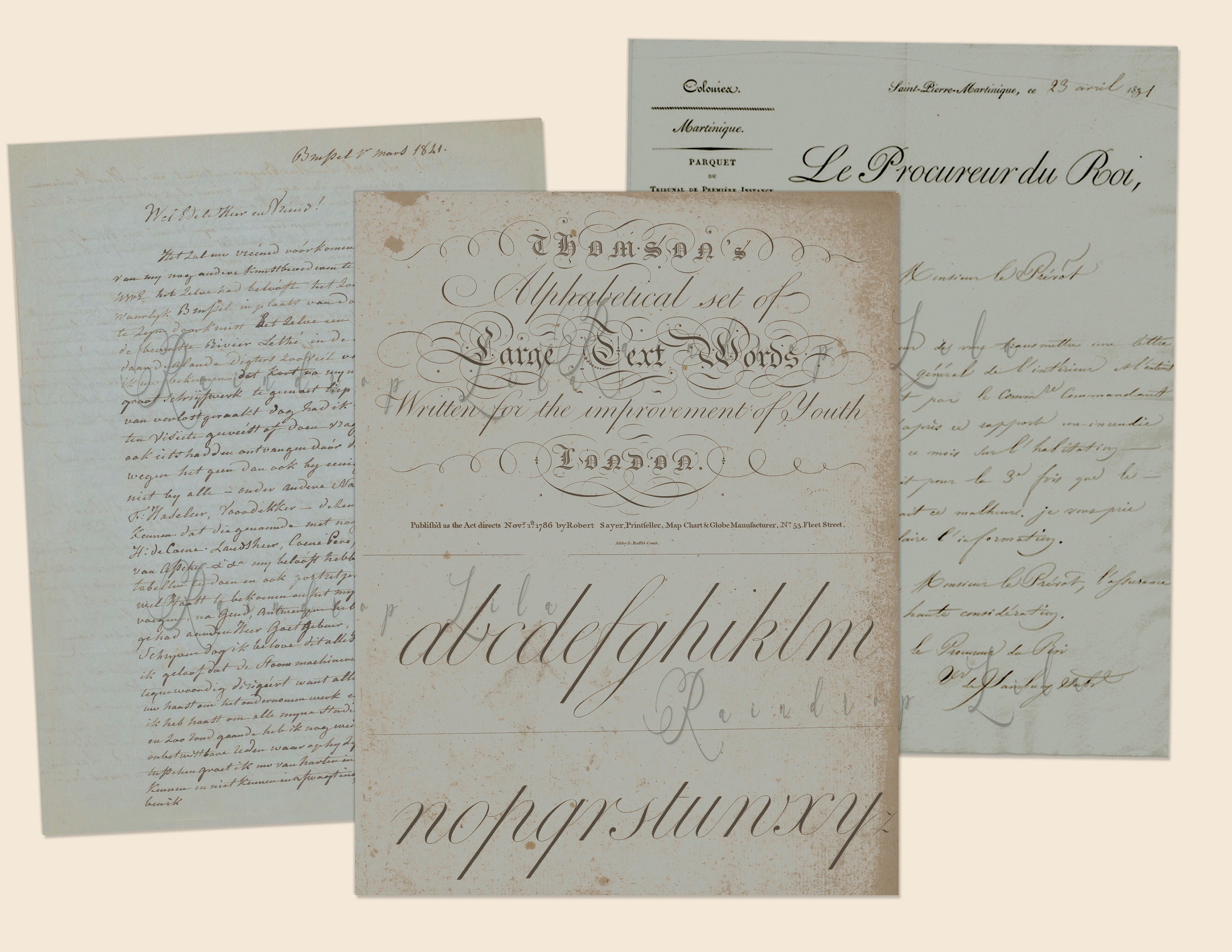 Blue Antique Document Paper Printable - Background Paper and Layouts ...