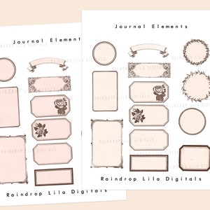 Peachy Pink Labels PRINTABLE Digital - Etsy
