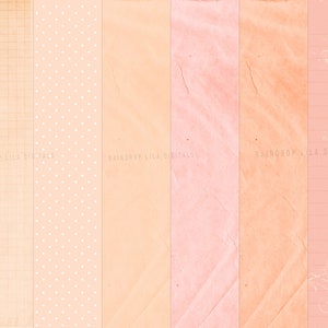 PEACHY PINK 21 Background Paper - Digital Printable -instant Download ...