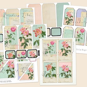 Pastel Junk Journal Ephemera Printable - Flora Belle Add on - Raindrop ...