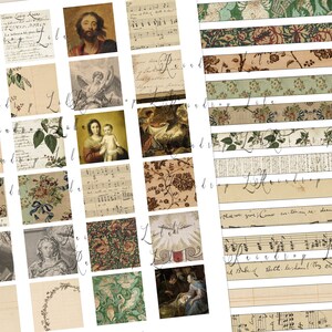 Printable Art Add On- 4 Pc-printable- Tickets, Faux Washi, Collage ...