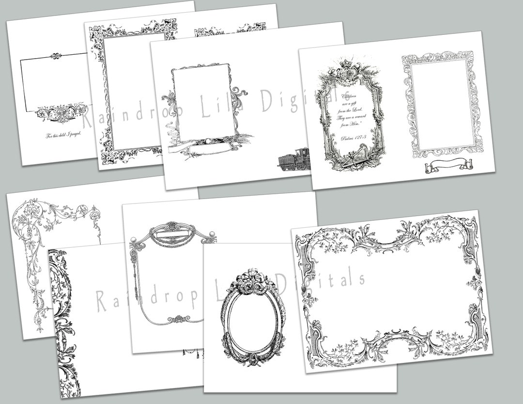 Grayscale Baby Junk Journal Digital Pages Printable - Etsy