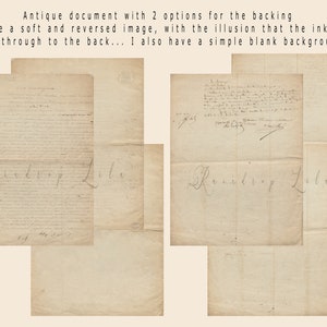 French and Antique Documents N121 Printable - Background Paper and ...