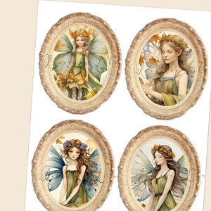 Framed Fairy Printable -garden Fairies-instant Download, Collage and ...