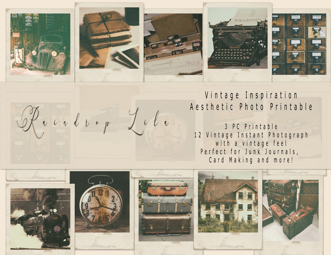 Vintage Inspiration Instant Photo Printables -aesthetic Photo Digital ...
