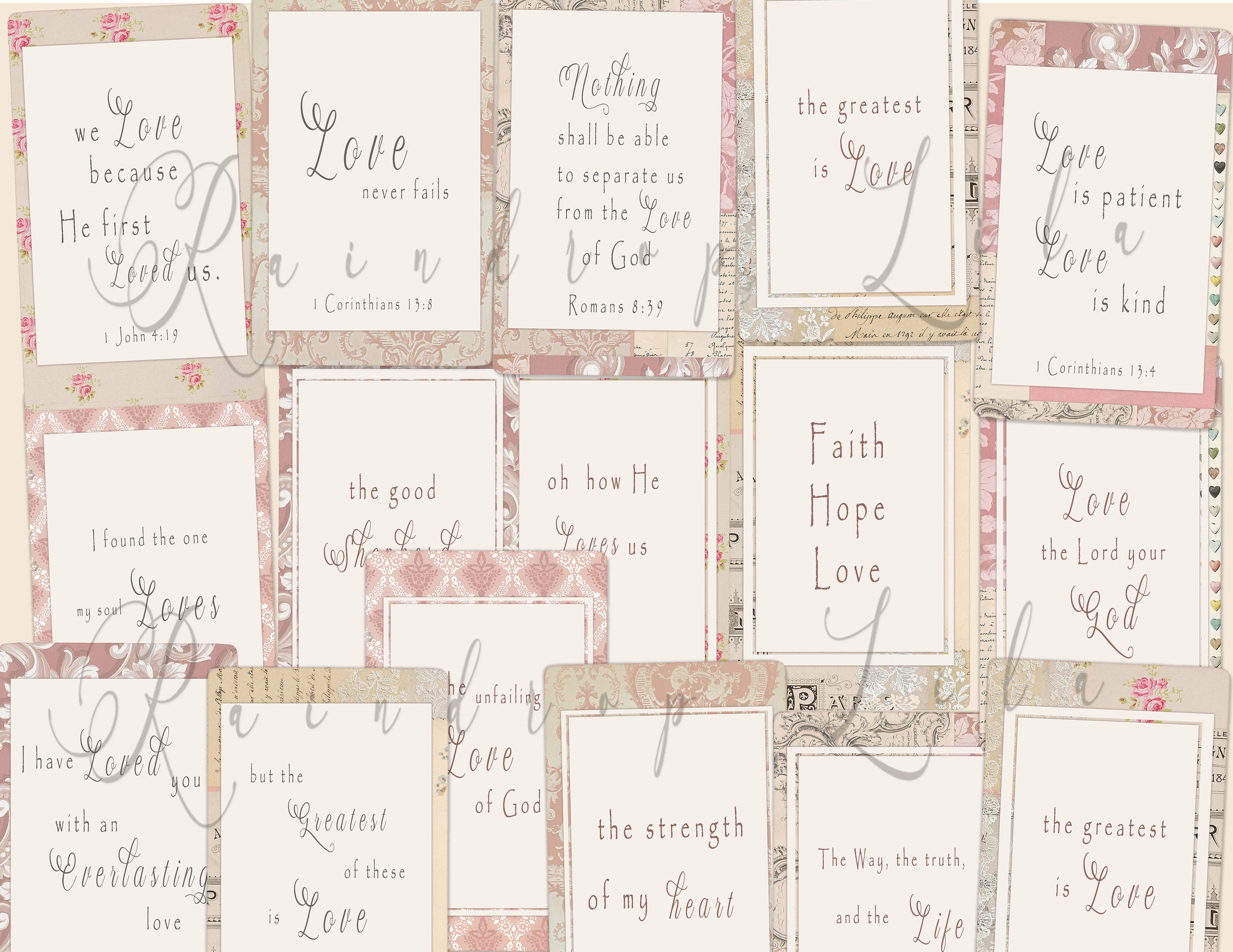 Parisian Bible Verse Cards - SCRIPTURE JOURNAL PRINTABLE- Raindrop Lila ...
