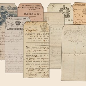 French Antique Tags & Pocket Printable - Documents N121 Printable ...