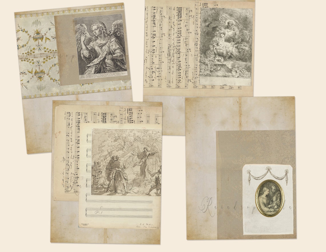 23 Pc Bible Art Printable Layouts -CHRISTMAS NATIVITY SCENE- Junk ...