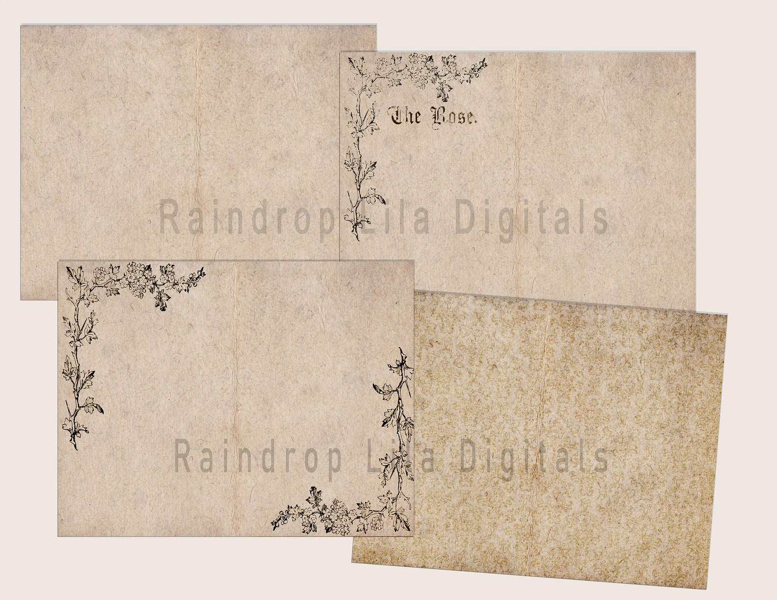 Kraft Digital Papers, Scrapbook Papers, Printable Papers, Paper ...