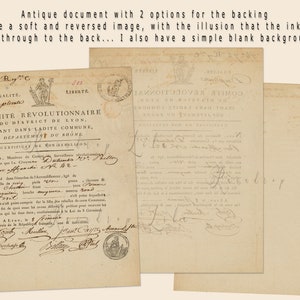 French and Antique Documents N121 Printable - Background Paper and ...