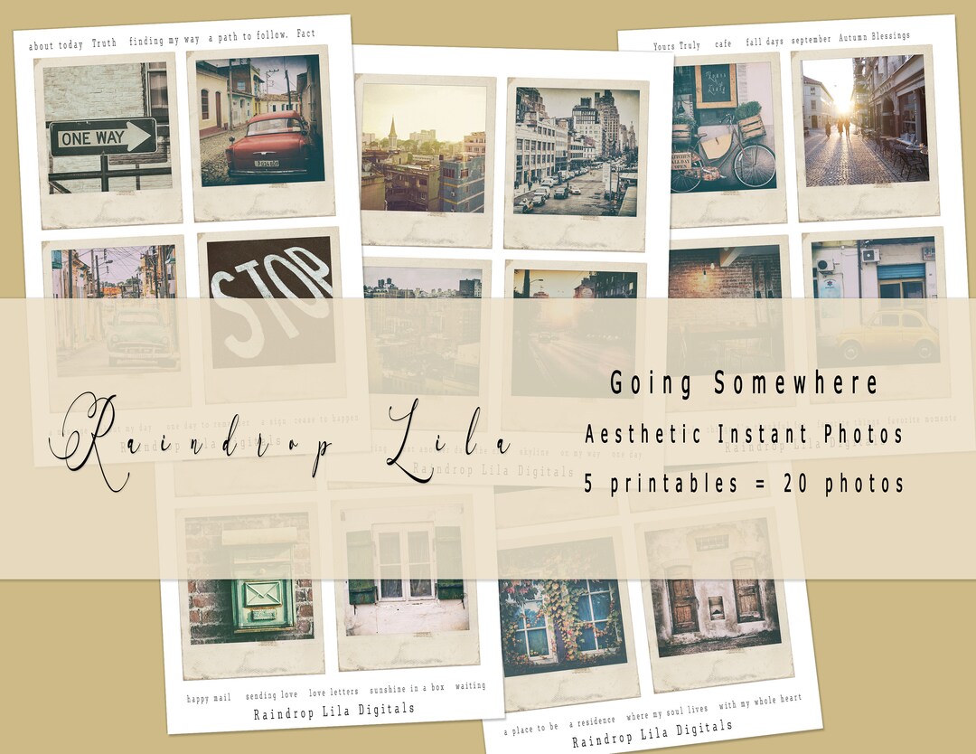 Going Somewhere Instant Photo, Aesthetic Photos for Junk Journal ...