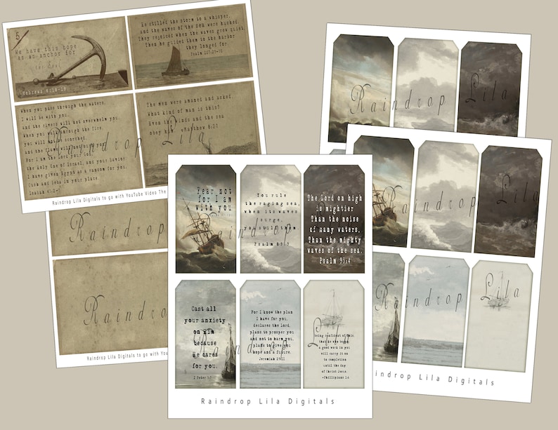 Nautical Bible Verse Digital Journaling Cards and Tags - Etsy
