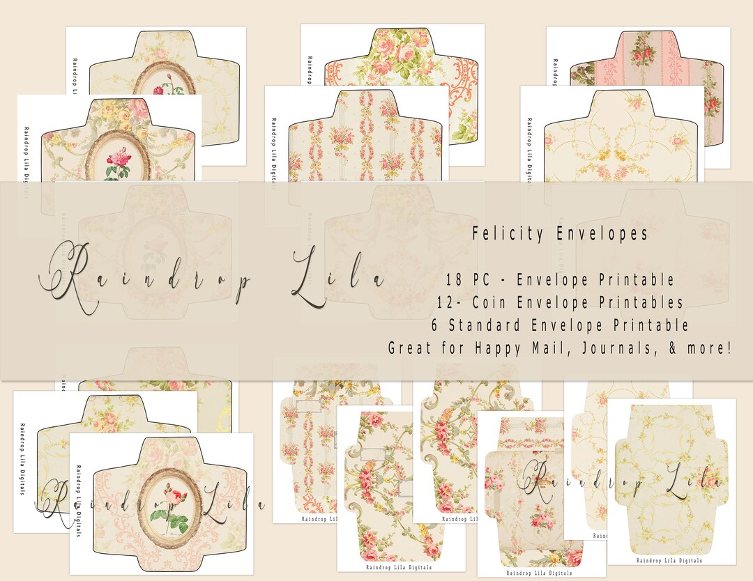 Felicity Envelope Printable - Felicity Collection - INSTANT DOWNLOAD ...
