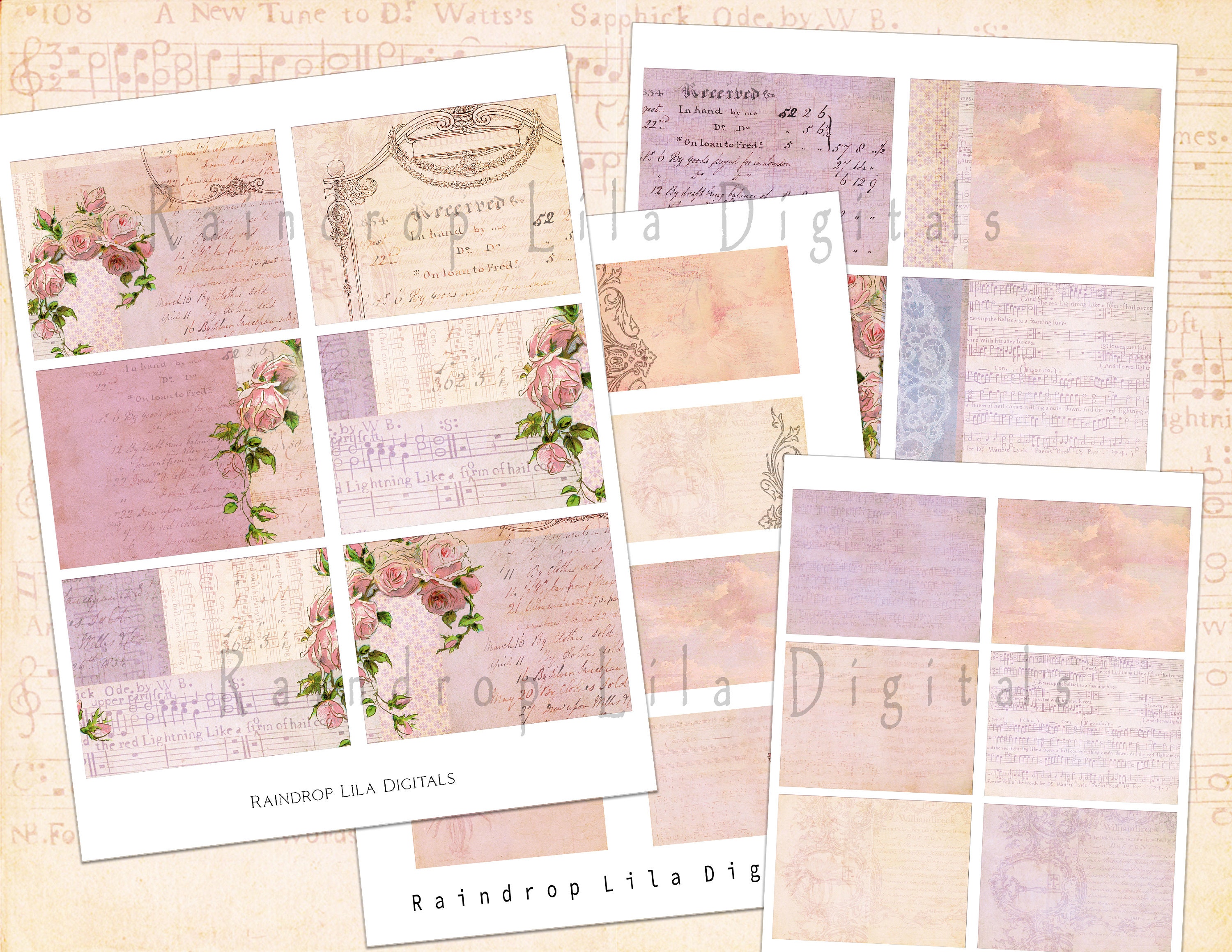 Dreamy Collection Journaling Note cards for junk journal | Etsy