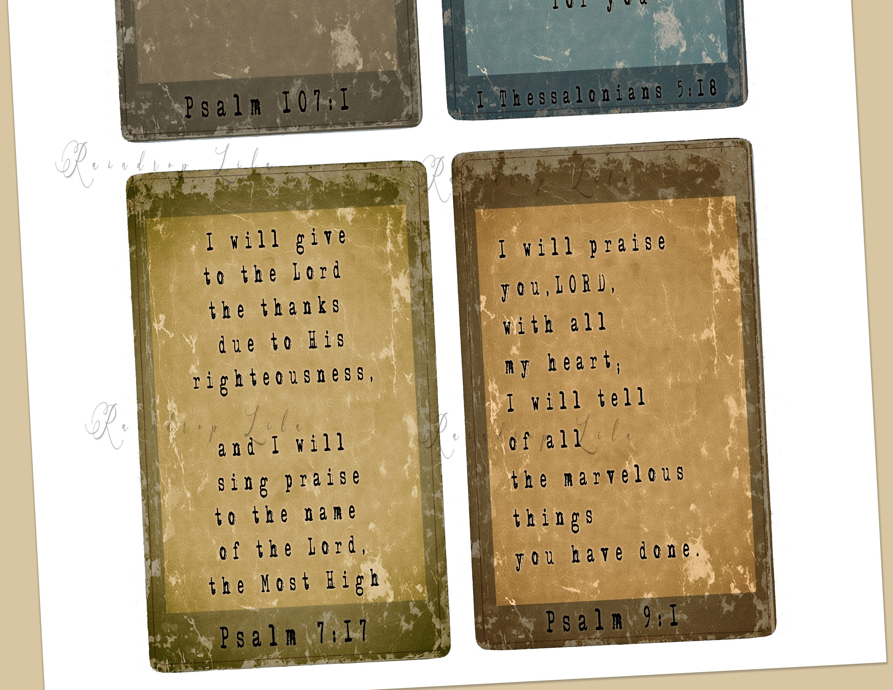 Rust Vintage Bible Verse Cabinet Cards - AUTUMN FALL Printable Paper ...