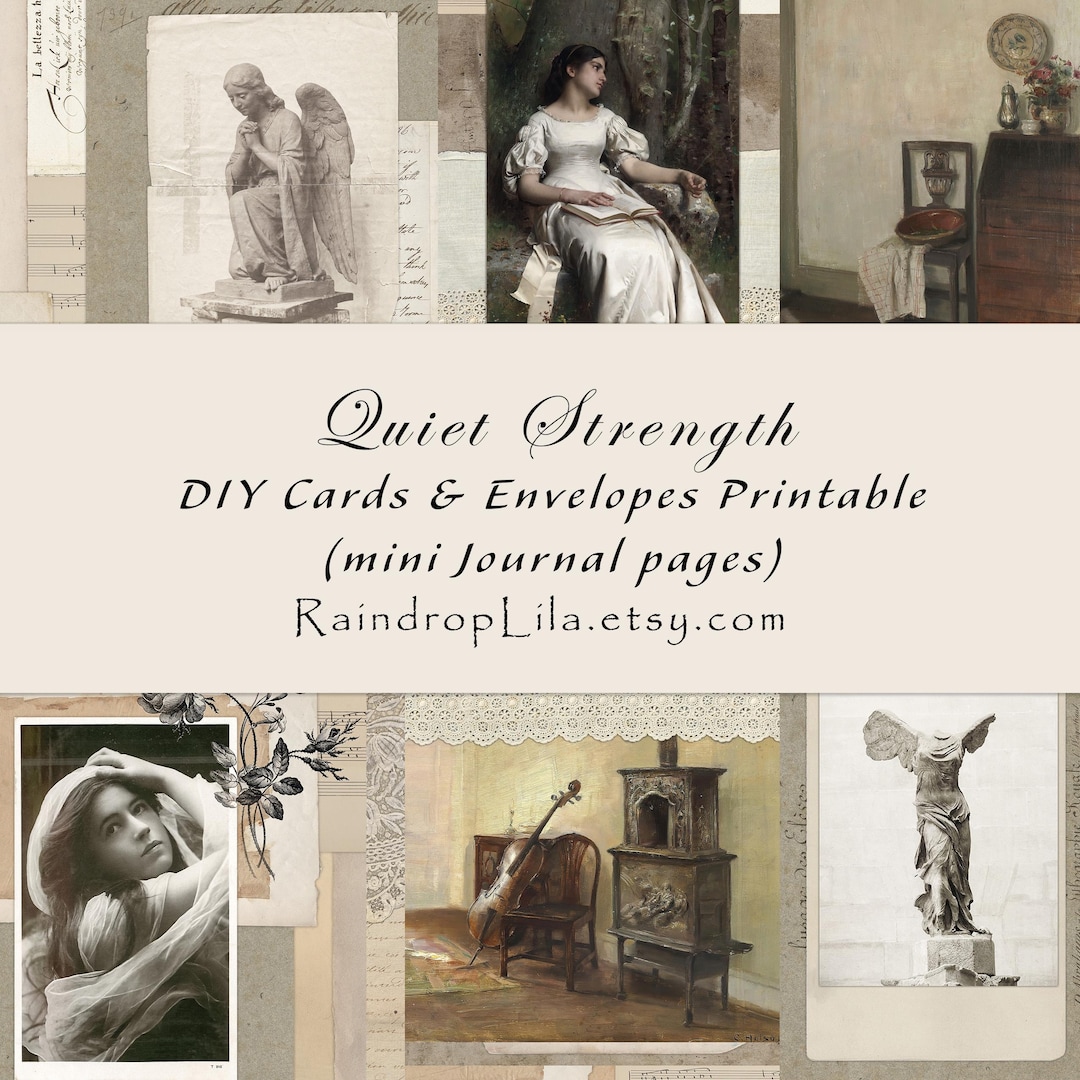 Quiet Strength DIY Cards & Envelopes – Printable Card Kit – Mini ...