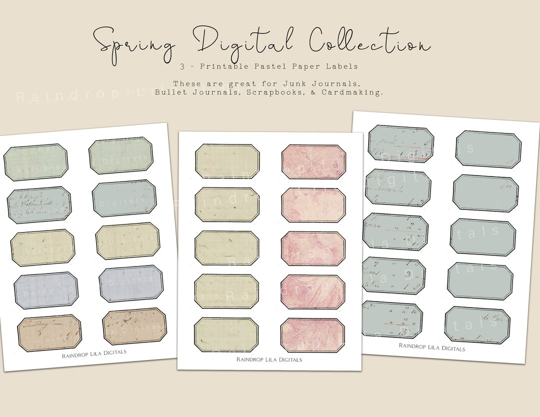 Pastel Label Printable - Etsy