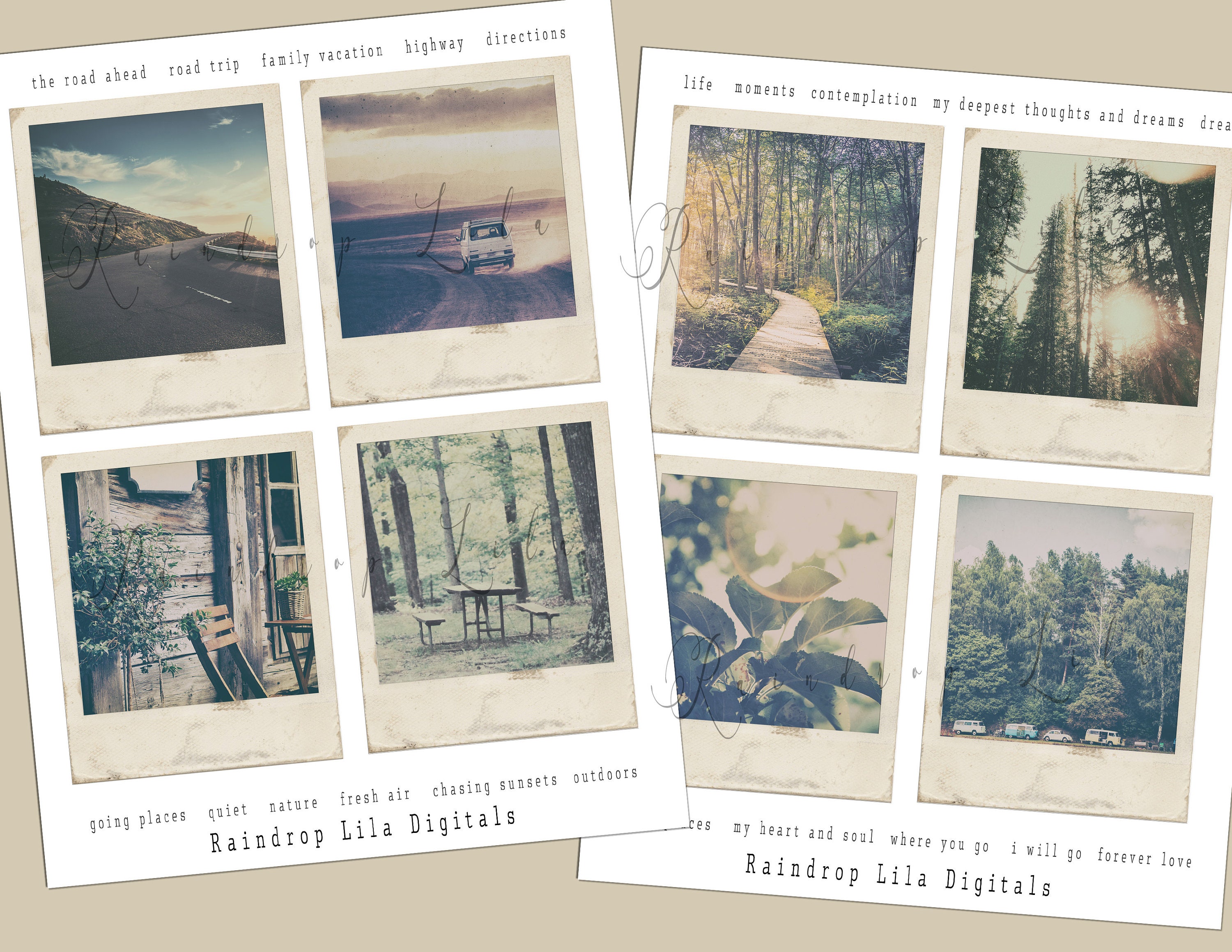Retreat Aesthetic Instant Photos - Printable Photos - Sentiments ...