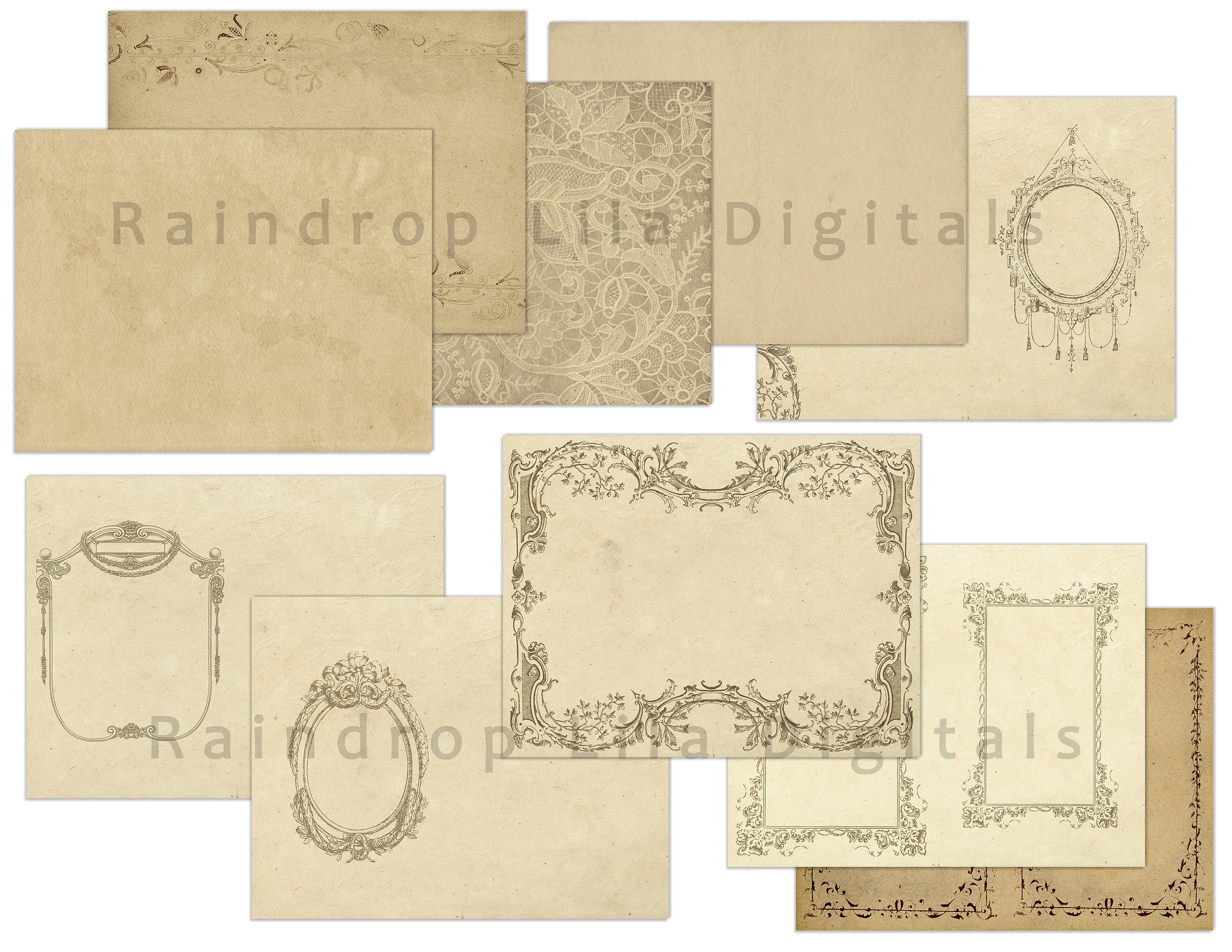 Medieval Printable 10 Pc PARCHMENT Paper Digital - Etsy