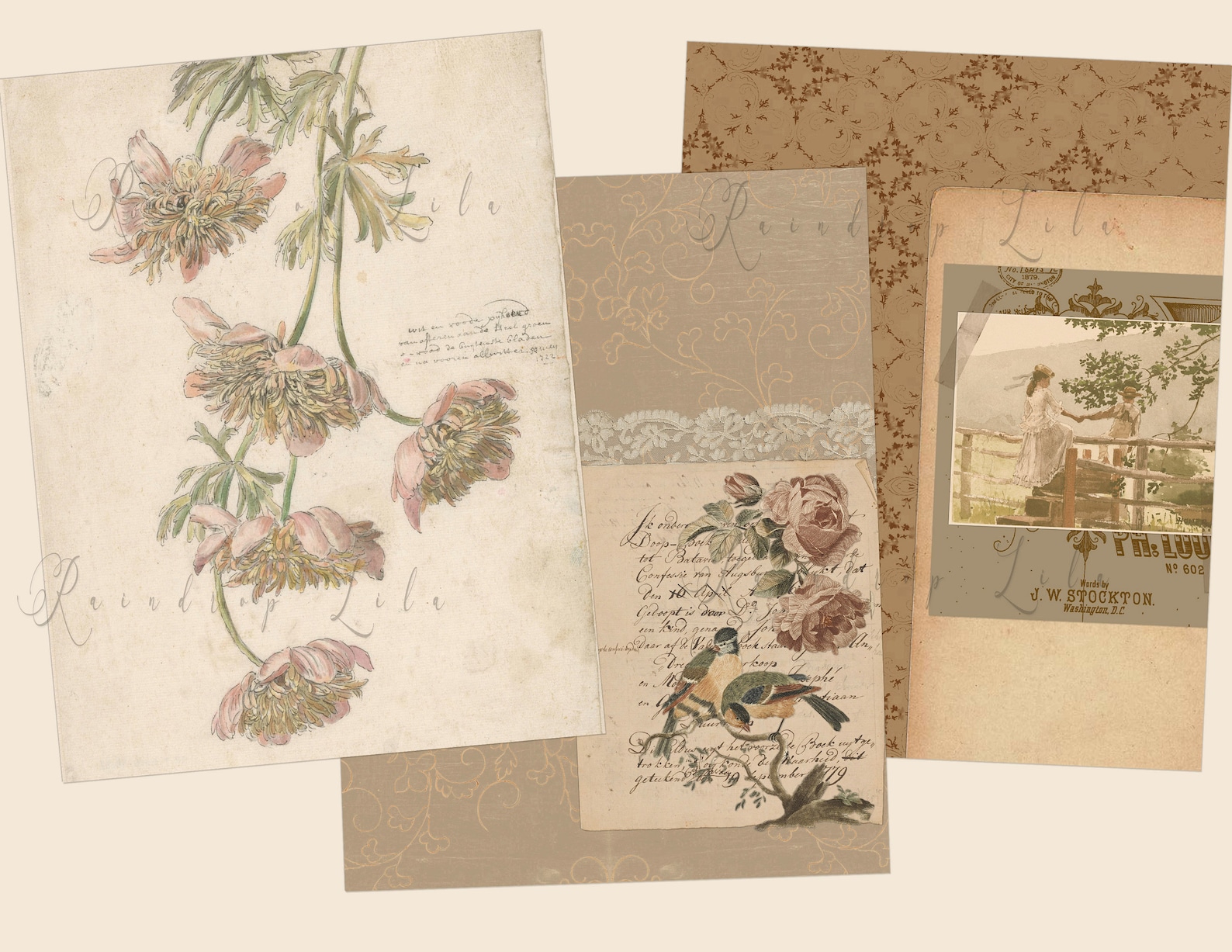 Tall Junk Journal Printable Layouts SWEET TOMORROW - Etsy