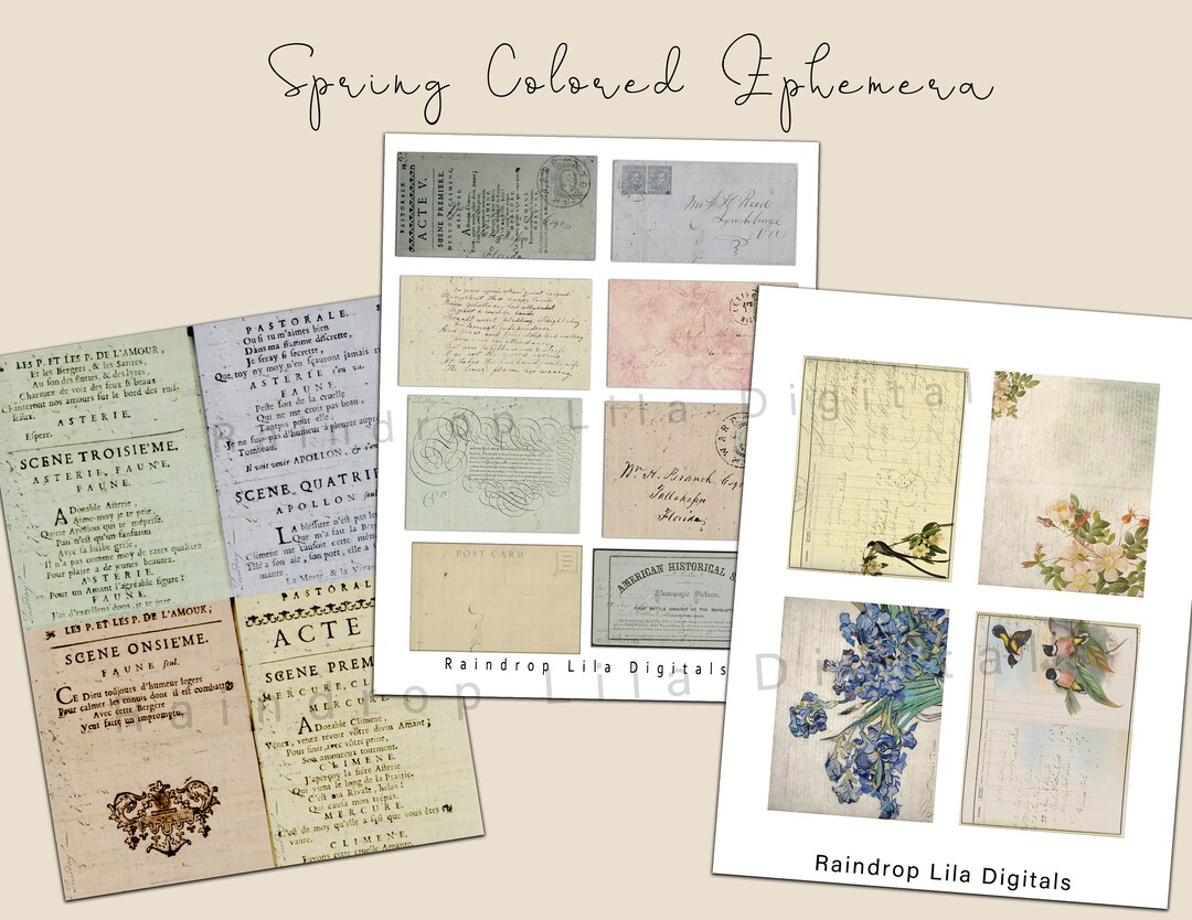 Spring Ephemera Kit - Etsy