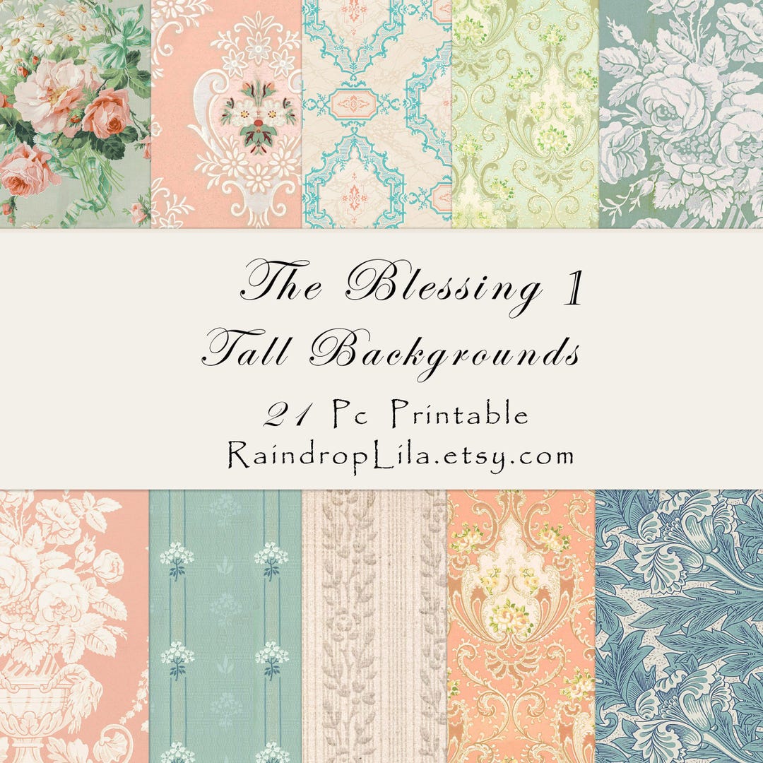 The Blessing, TALL Backgrounds I, Vintage and Antique Printable, Junk ...