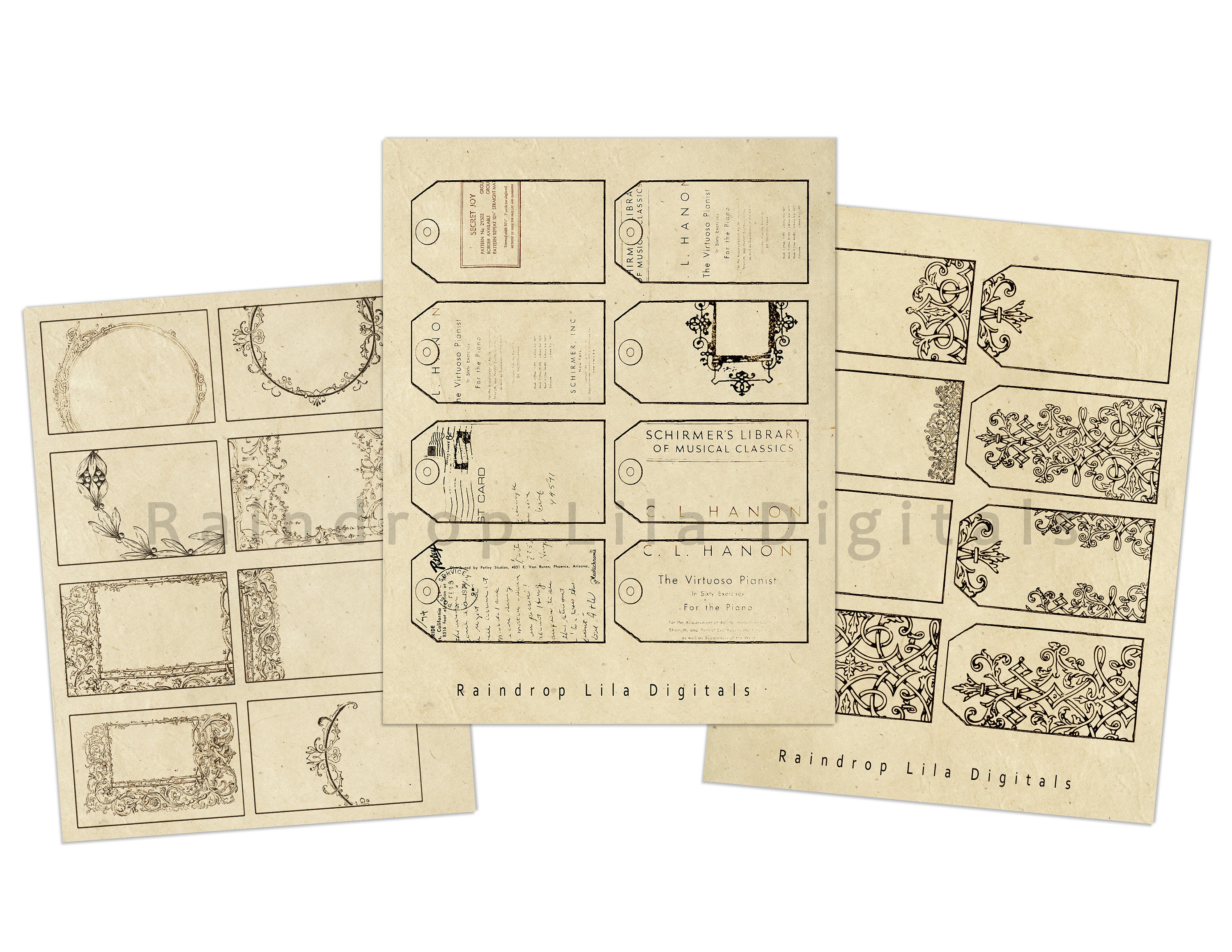 Medieval Printable Parchment Tags and Journaling Cards - PARCHMENT ...