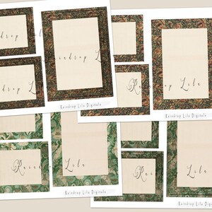 Printable Art Frames- 4 Pc- Junk Journaling Digitals, Raindrop Lila ...