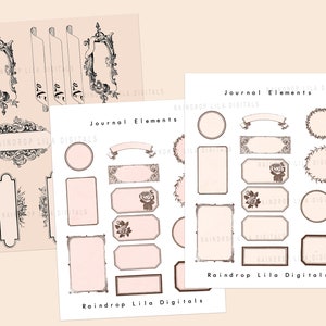 Peachy Pink Labels PRINTABLE Digital - Etsy