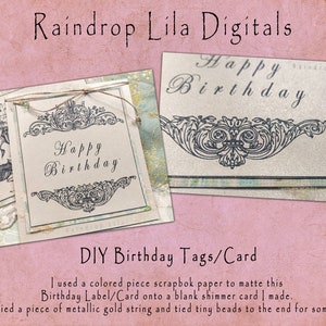 DIY Birthday Card Tag Printable Junk Journal - Etsy
