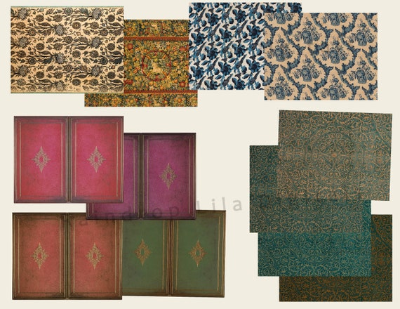 Medieval Book Covers and Patterns 12 PC Digital Medieval | Etsy