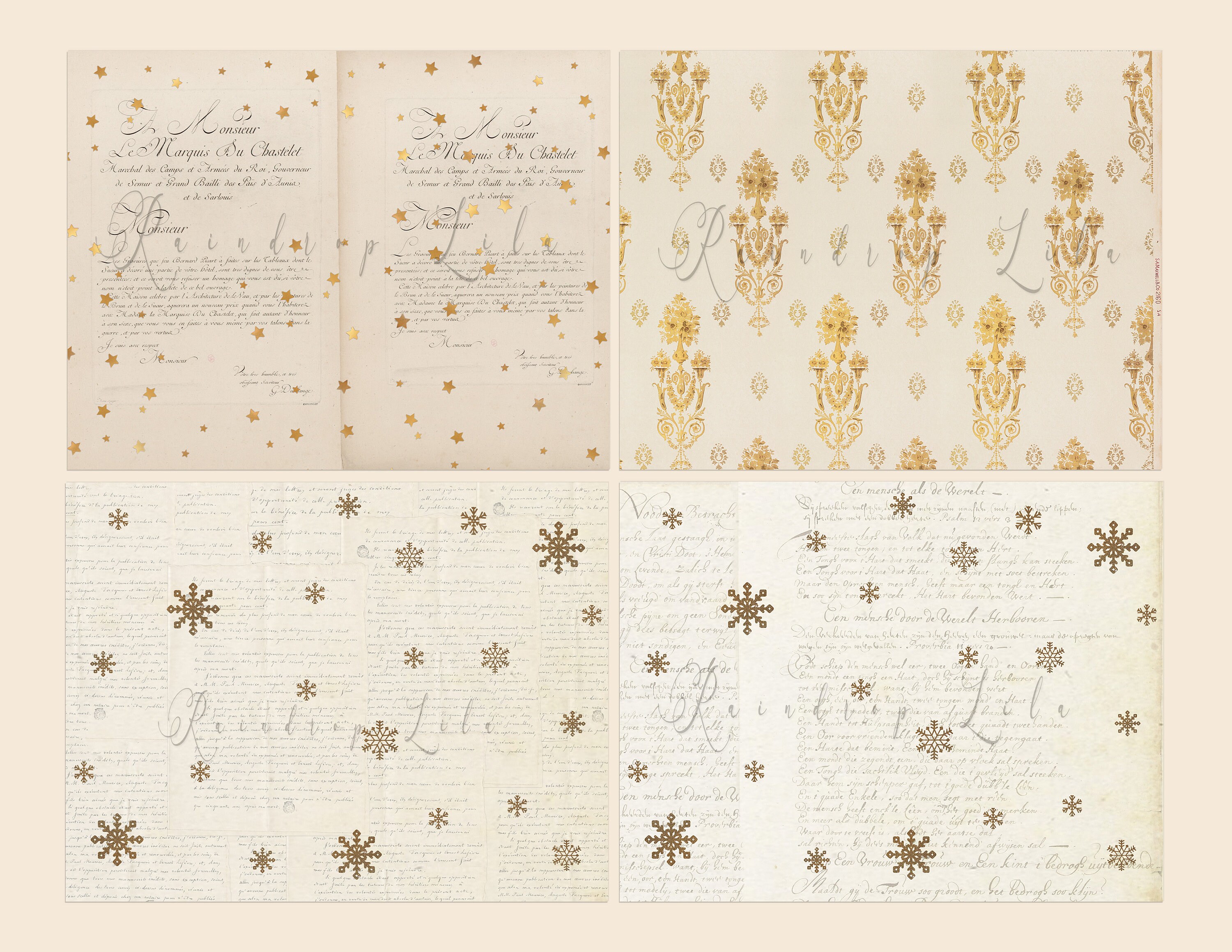 Starlight Standard Journal Background Printable - Vintage Journal ...
