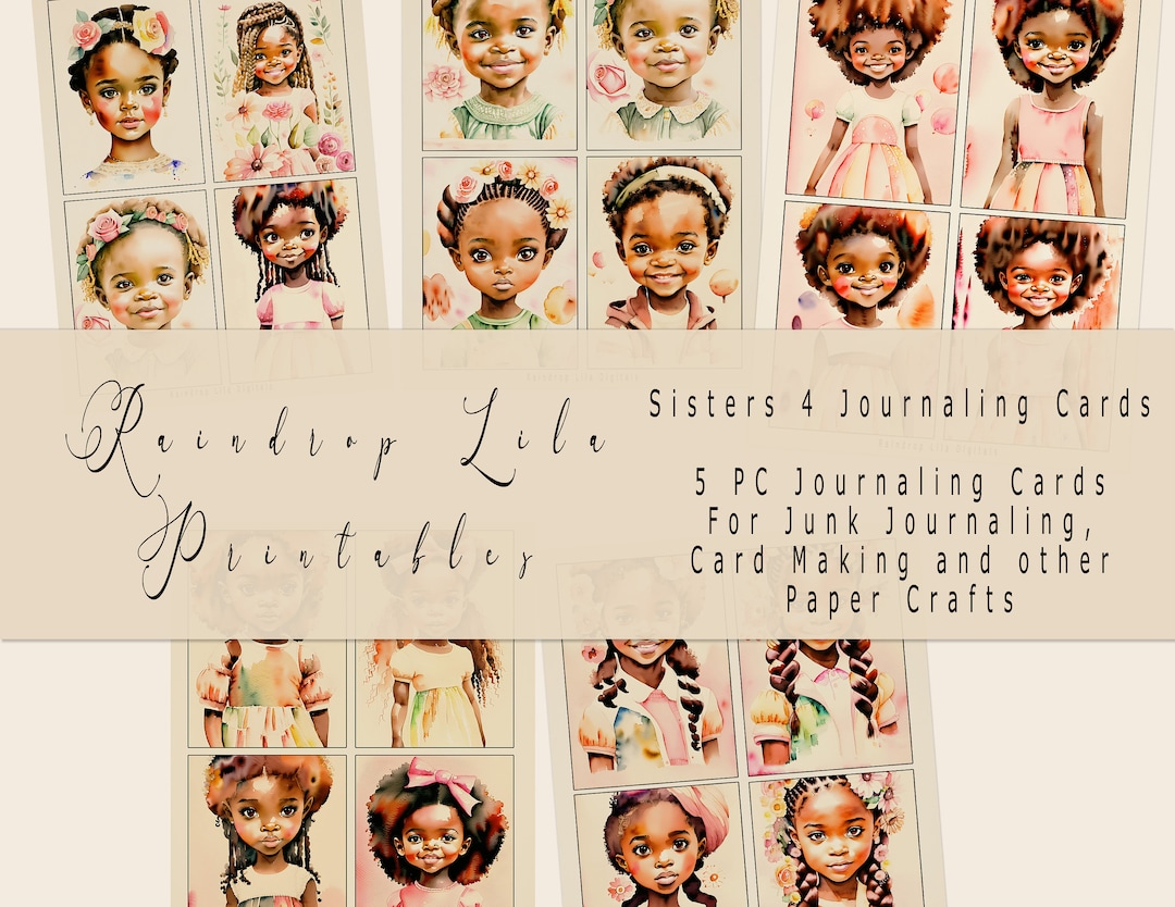 Printable Journaling Cards - AYANA - Sisters in Bloom -instant Download ...