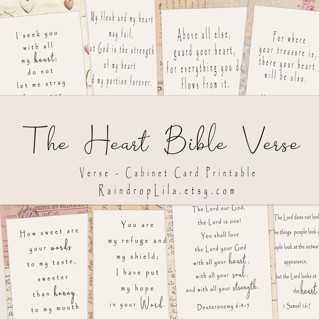 The Heart, Bible Verse Printable, Parisian Collection, Junk Journals ...