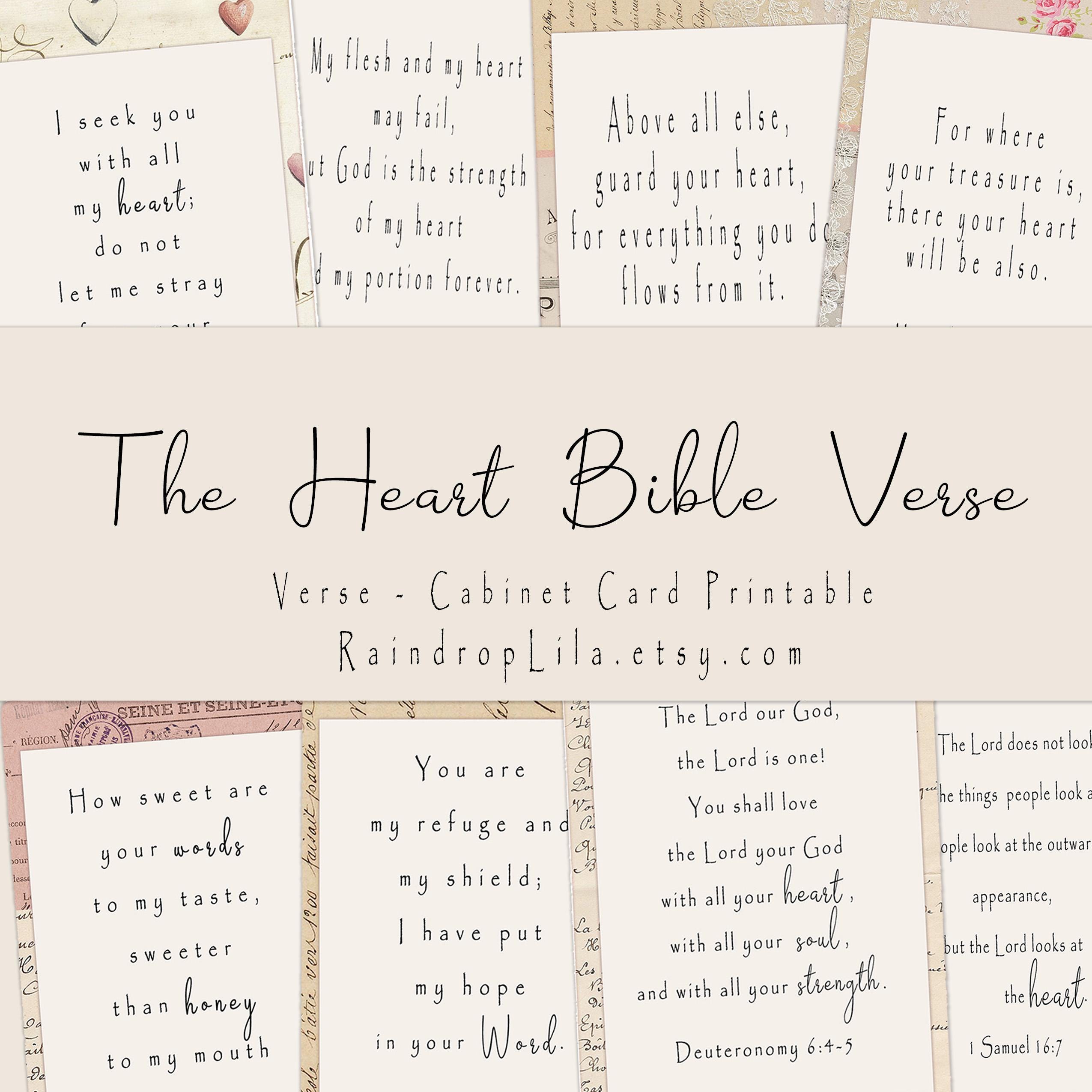 The Heart, Bible Verse Printable, Parisian Collection, Junk Journals ...