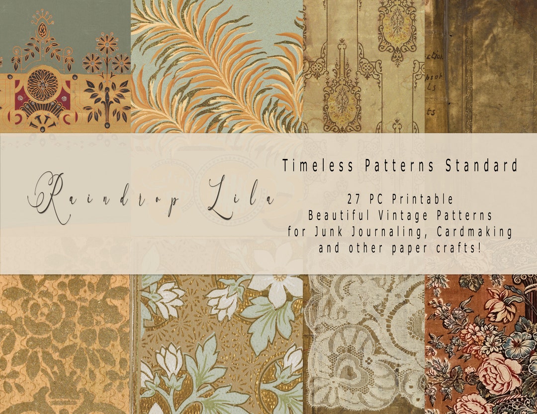 Timeless Patterns Standard Printable - Instant Download, Vintage Junk ...