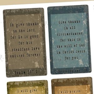 Rust Vintage Bible Verse Cabinet Cards - AUTUMN FALL Printable Paper ...