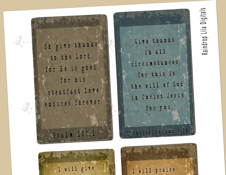 Rust Vintage Bible Verse Cabinet Cards AUTUMN FALL Printable - Etsy