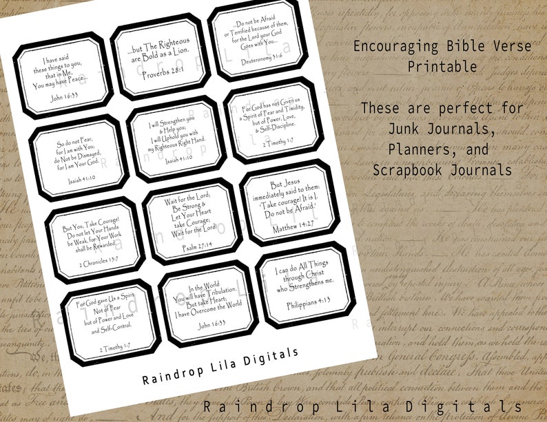 BW Encouraging Bible Verse Printable - Etsy