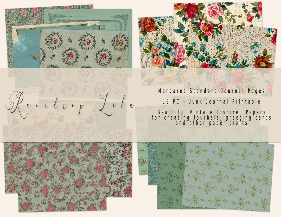 Margaret Standard Journal Background Papers - INSTANT DOWNLOAD ...