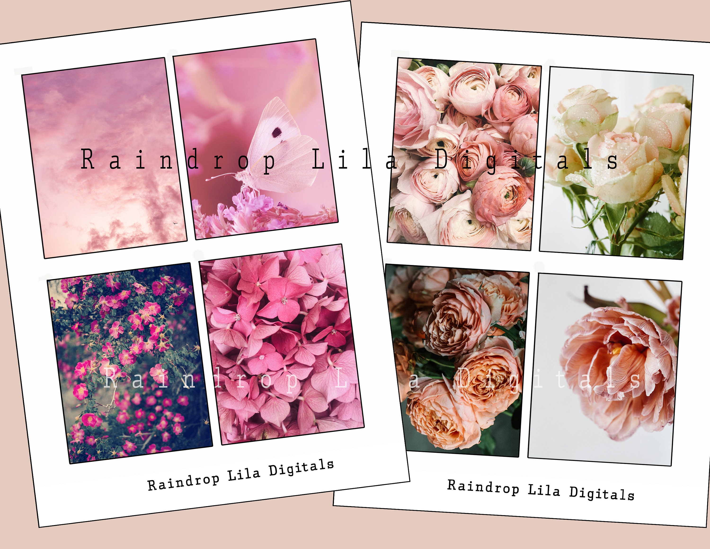 Pink Aesthetic Printable Photos for Junk Journaling and Bujo Planners ...