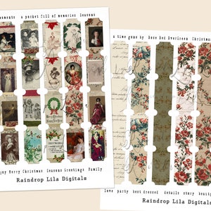 3 PC Ticket Printable- Rosered Evergreen - Vintage Collection ...