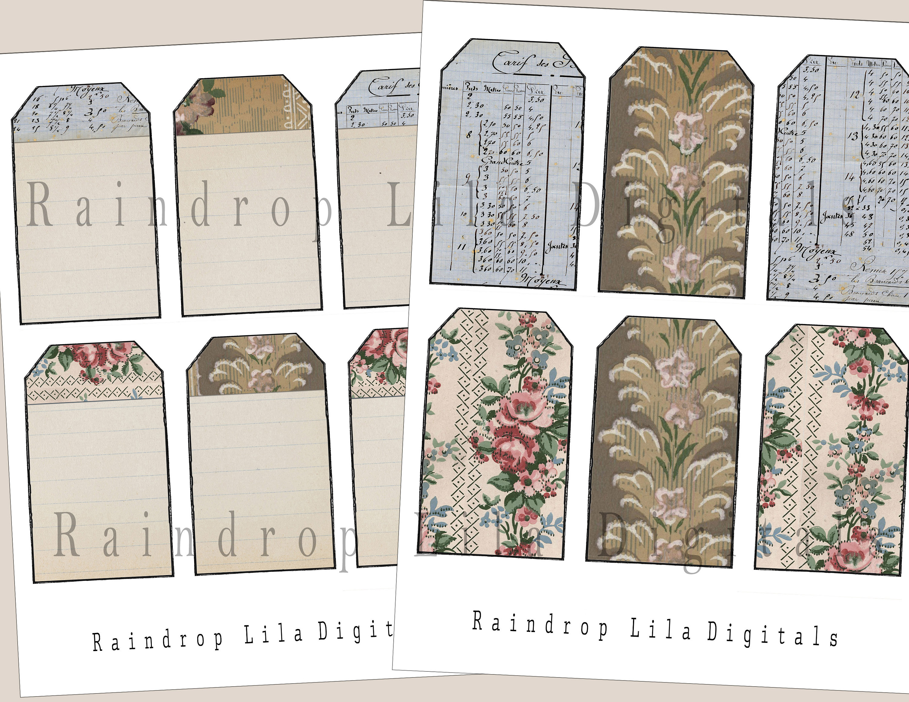 Hannah Vintage Collection of Tags Coin Envelopes and Notecards Junk ...