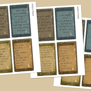 Rust Vintage Bible Verse Cabinet Cards - AUTUMN FALL Printable Paper ...