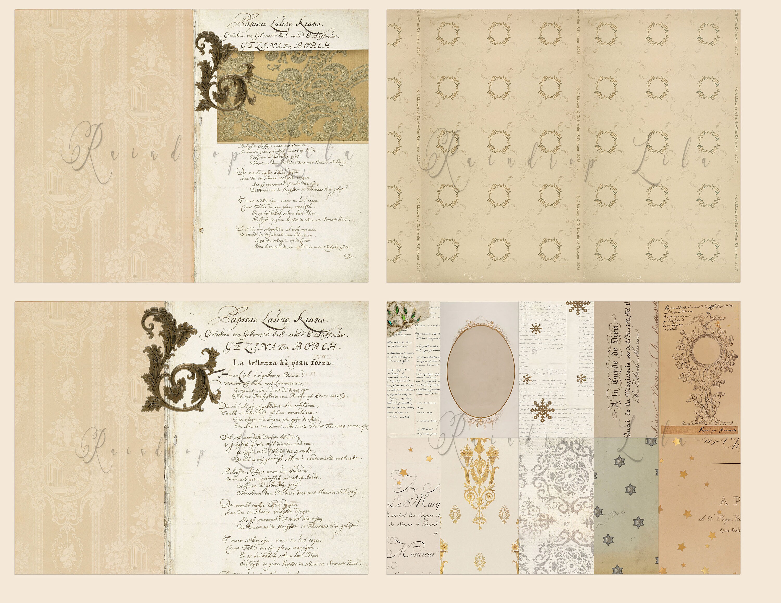 Starlight Standard Journal Background Printable - Vintage Journal ...