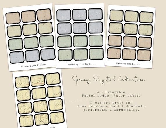 Spring Pastel Labels - Etsy